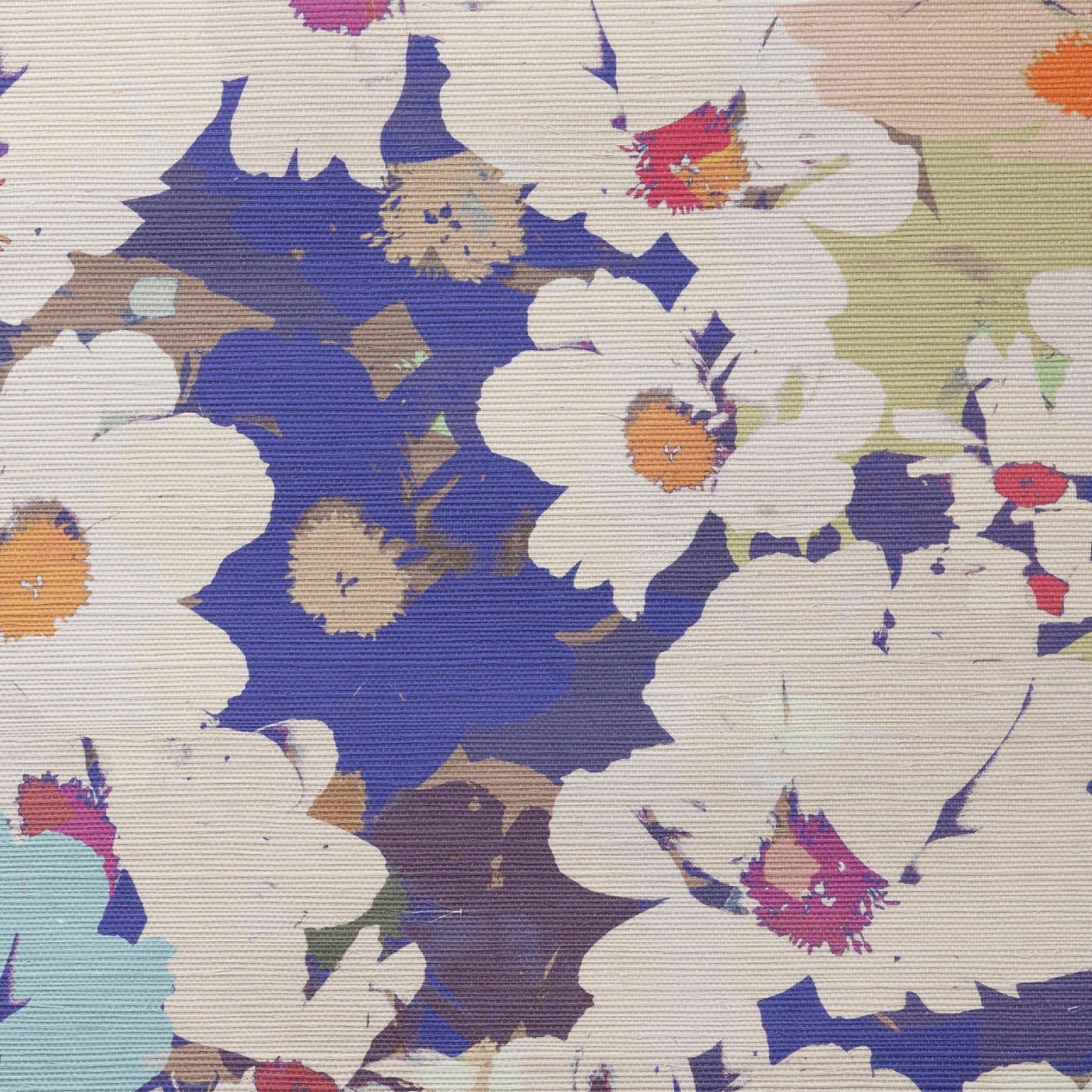 Big Peony Grasscloth Wallpaper in Cosmic Color by Poppy | Shop Now ...
