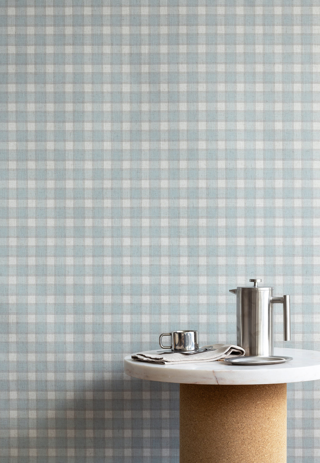Get Check Plaid Wallpaper – Bold Vintage Checks on Linen – Poppy Print ...