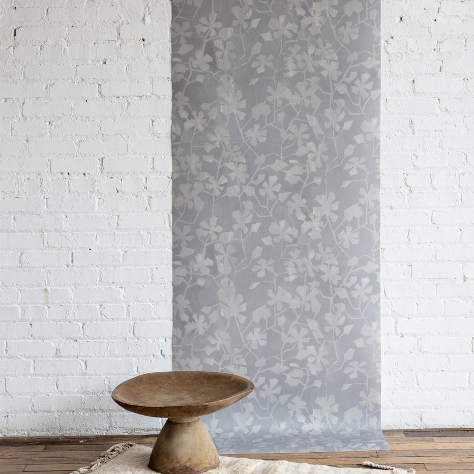 Vinca in Grey Garden Type II Wallcovering by Poppy | Shop Now – Poppy ...