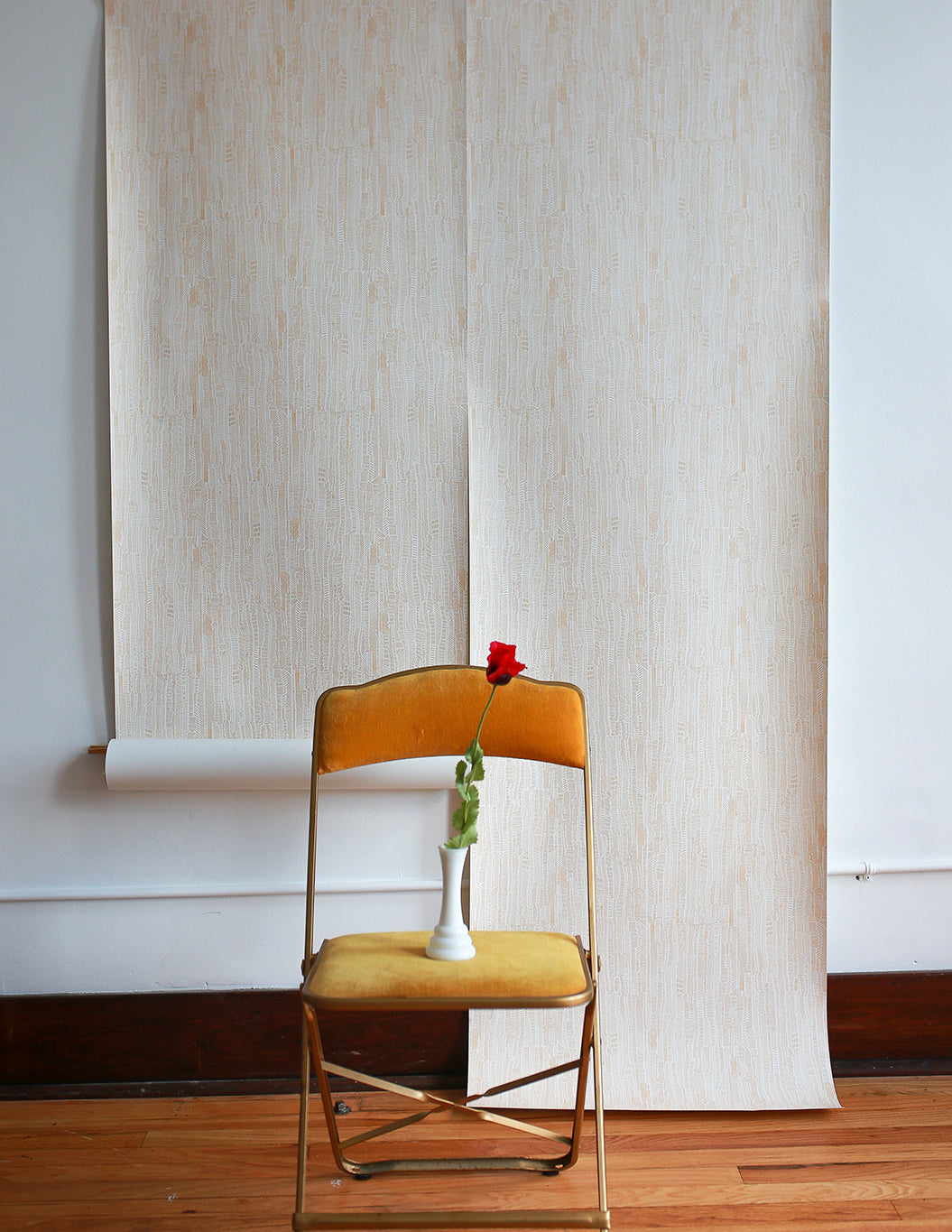 Buy Linear Field Hand Drawn Wallpaper – 7 Colors Available – Poppy ...