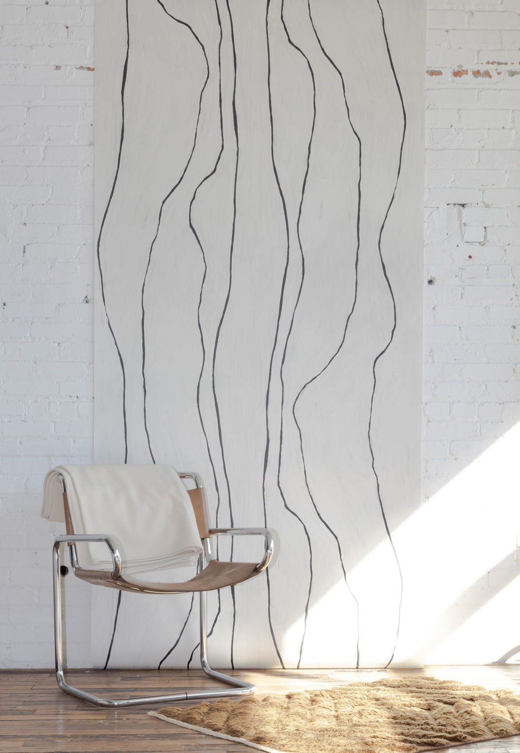 Sinuous Line | Modern Hand-Painted Design Wallpaper | Poppy – Poppy ...