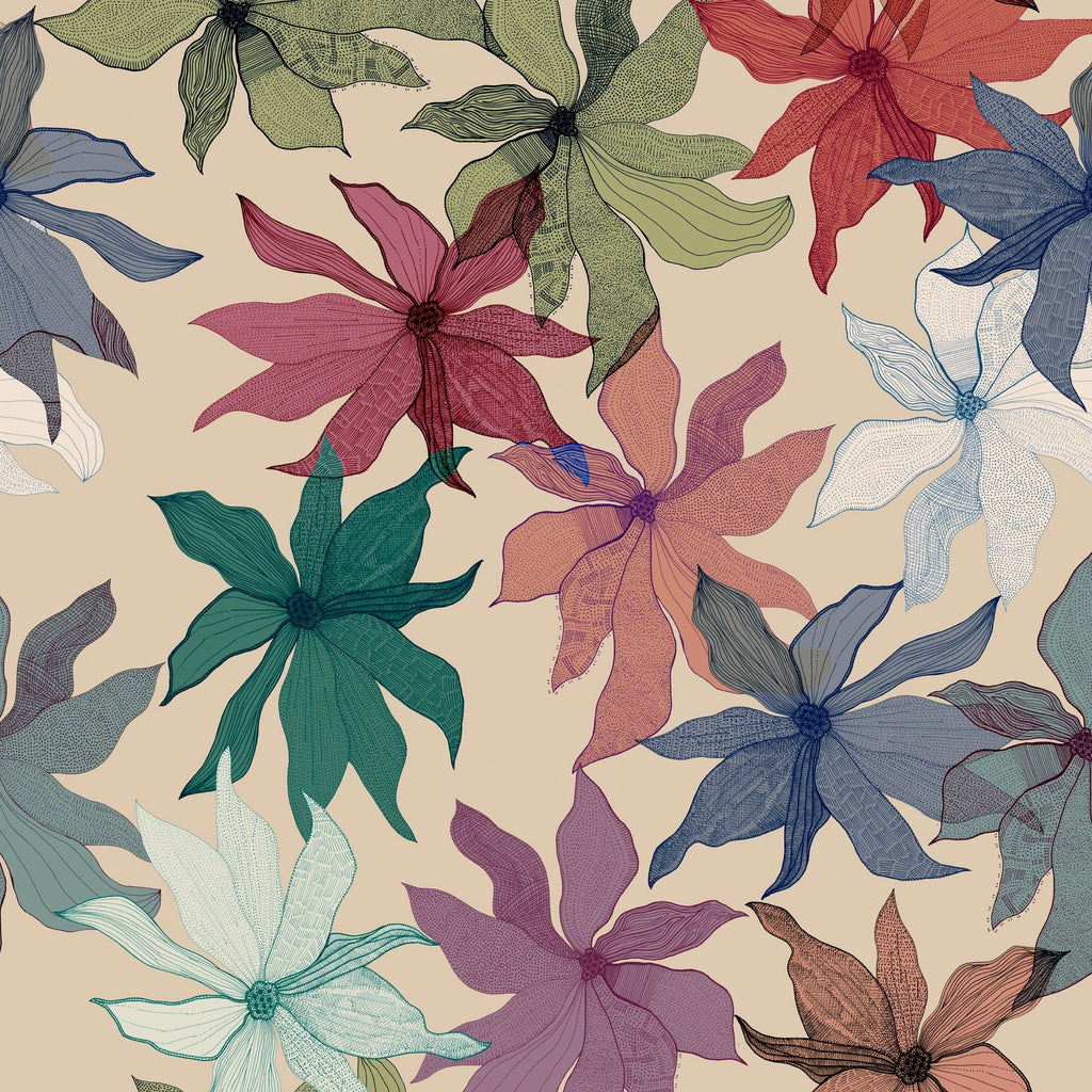 Transform Your Walls | Clematis Blue Floral Wallpaper – Poppy Print Studio