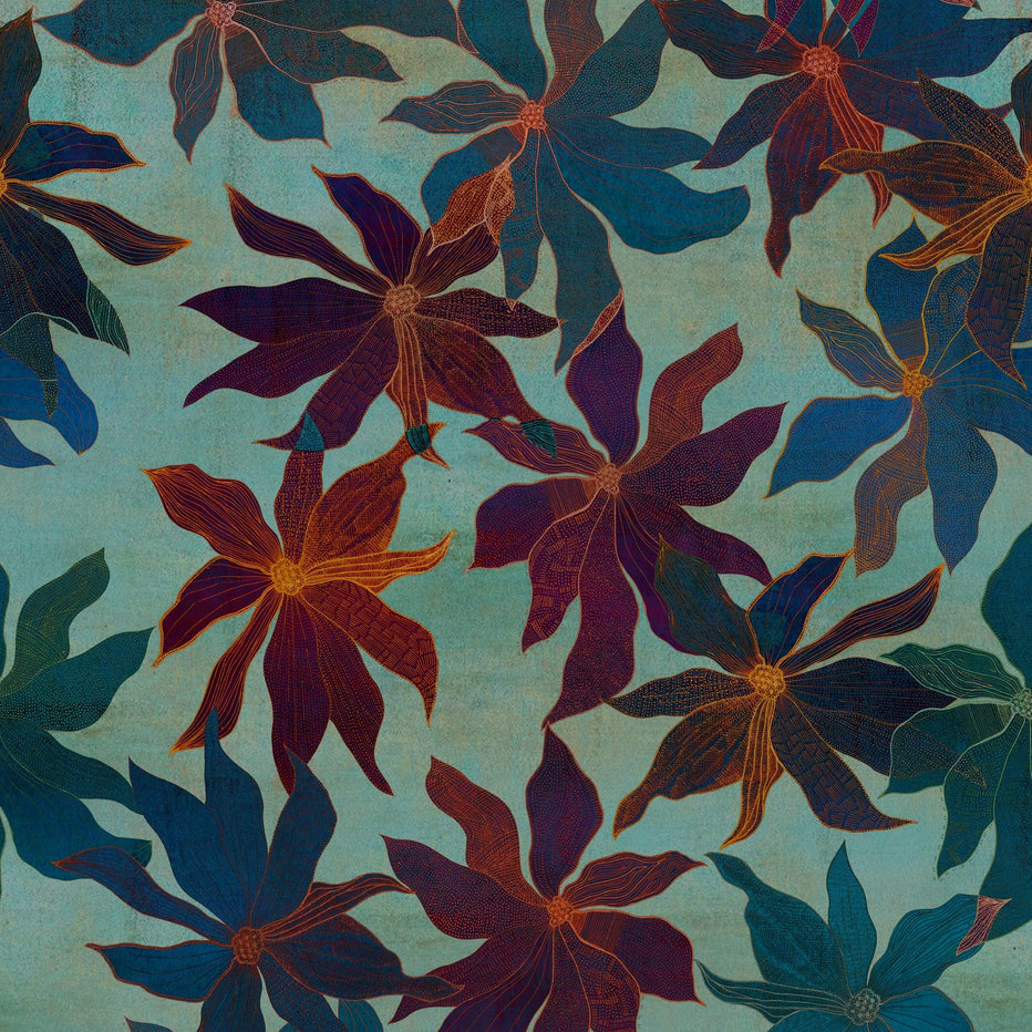 Transform Your Walls | Clematis Blue Floral Wallpaper – Poppy Print Studio